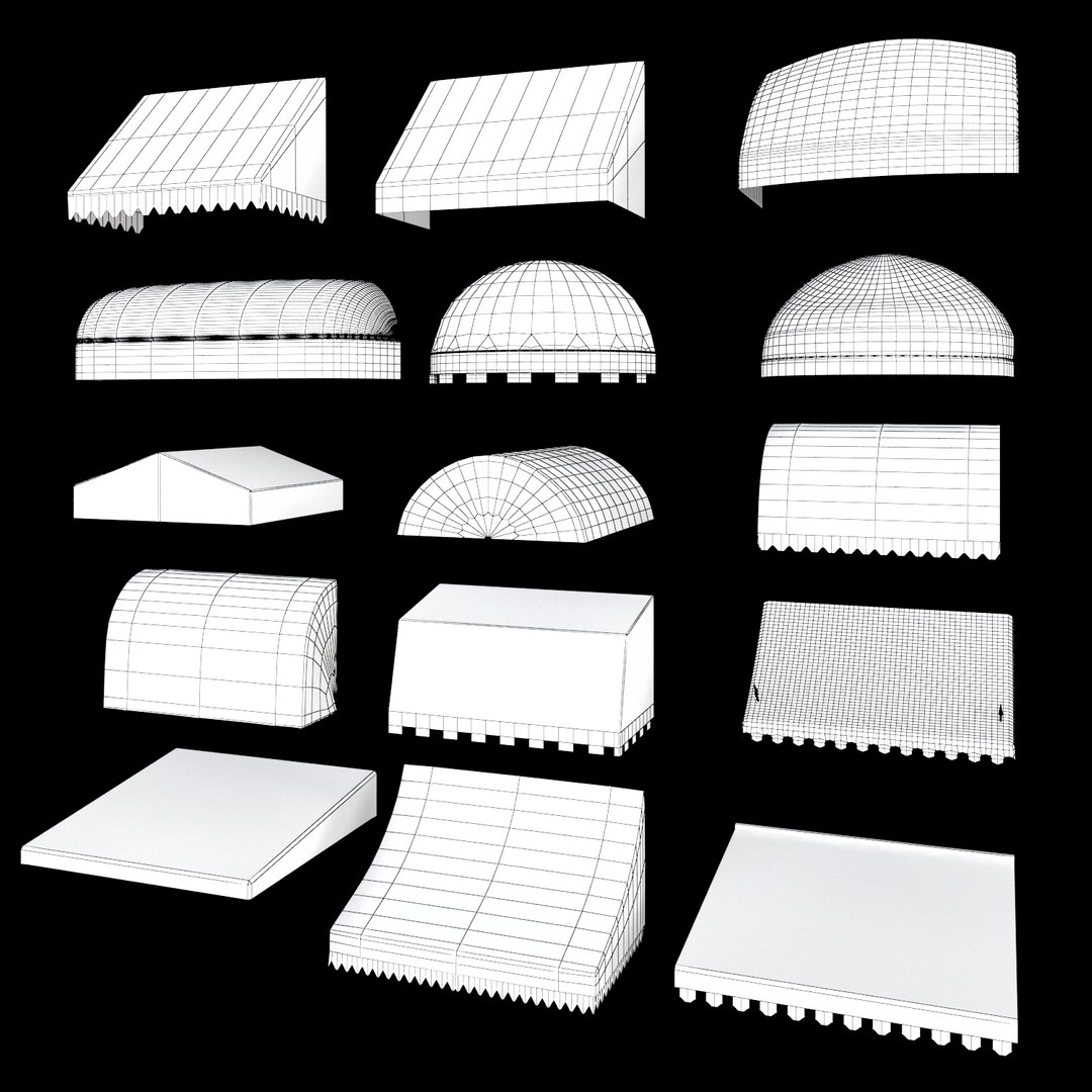 Canopies Cafe 3D - TurboSquid 1422851