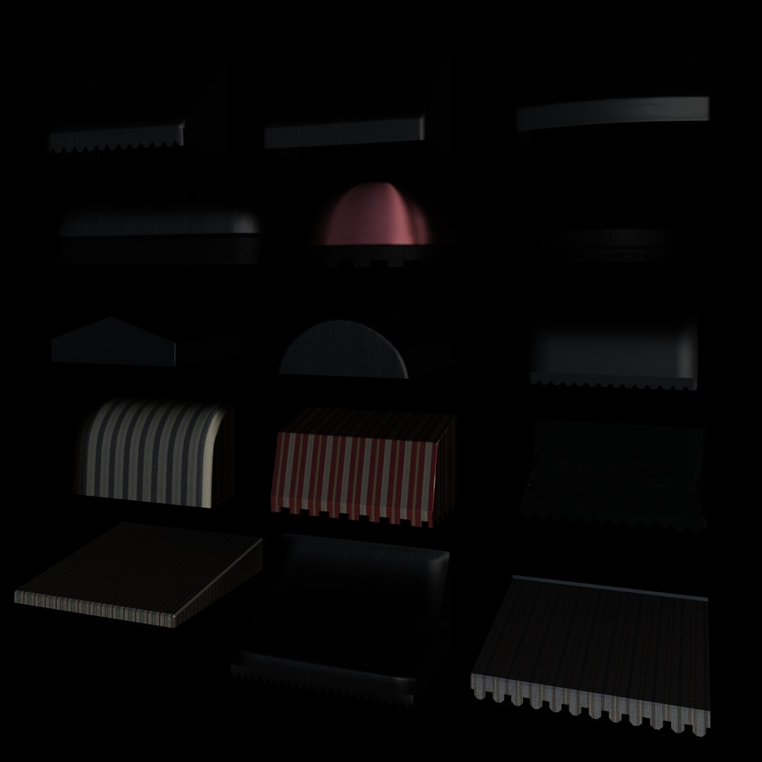 Canopies Cafe 3D - TurboSquid 1422851