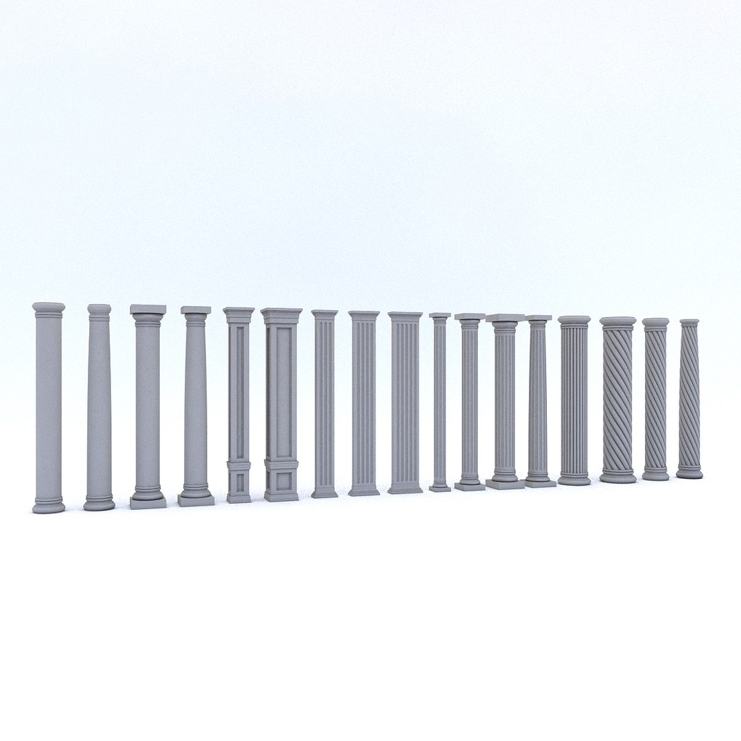 Classic Column Architectural 3D Model - TurboSquid 1389176