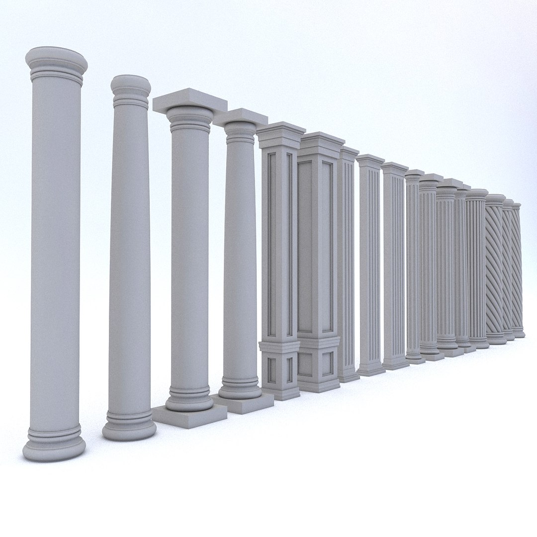 Classic Column Architectural 3D Model - TurboSquid 1389176