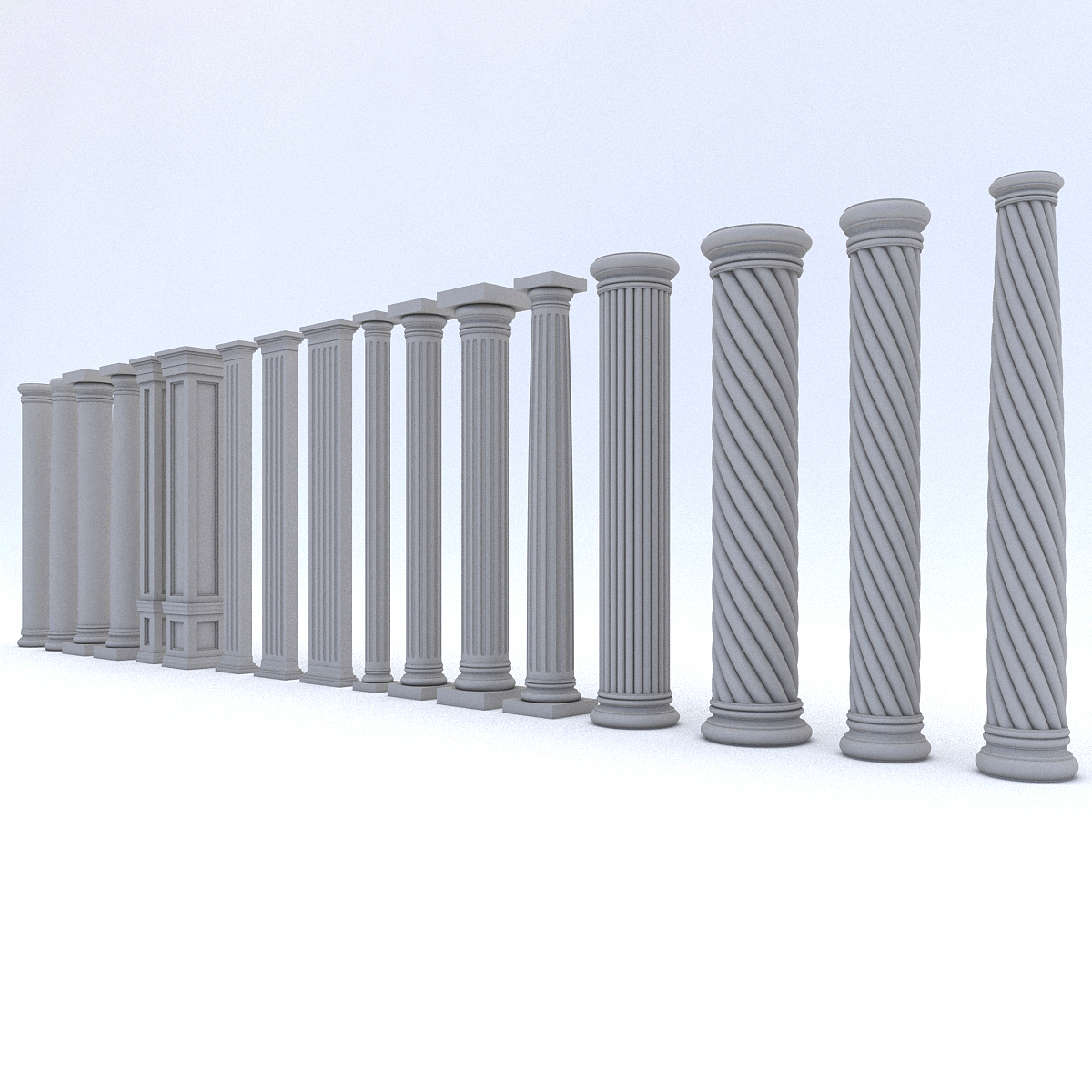 Classic column architectural 3D model - TurboSquid 1389176