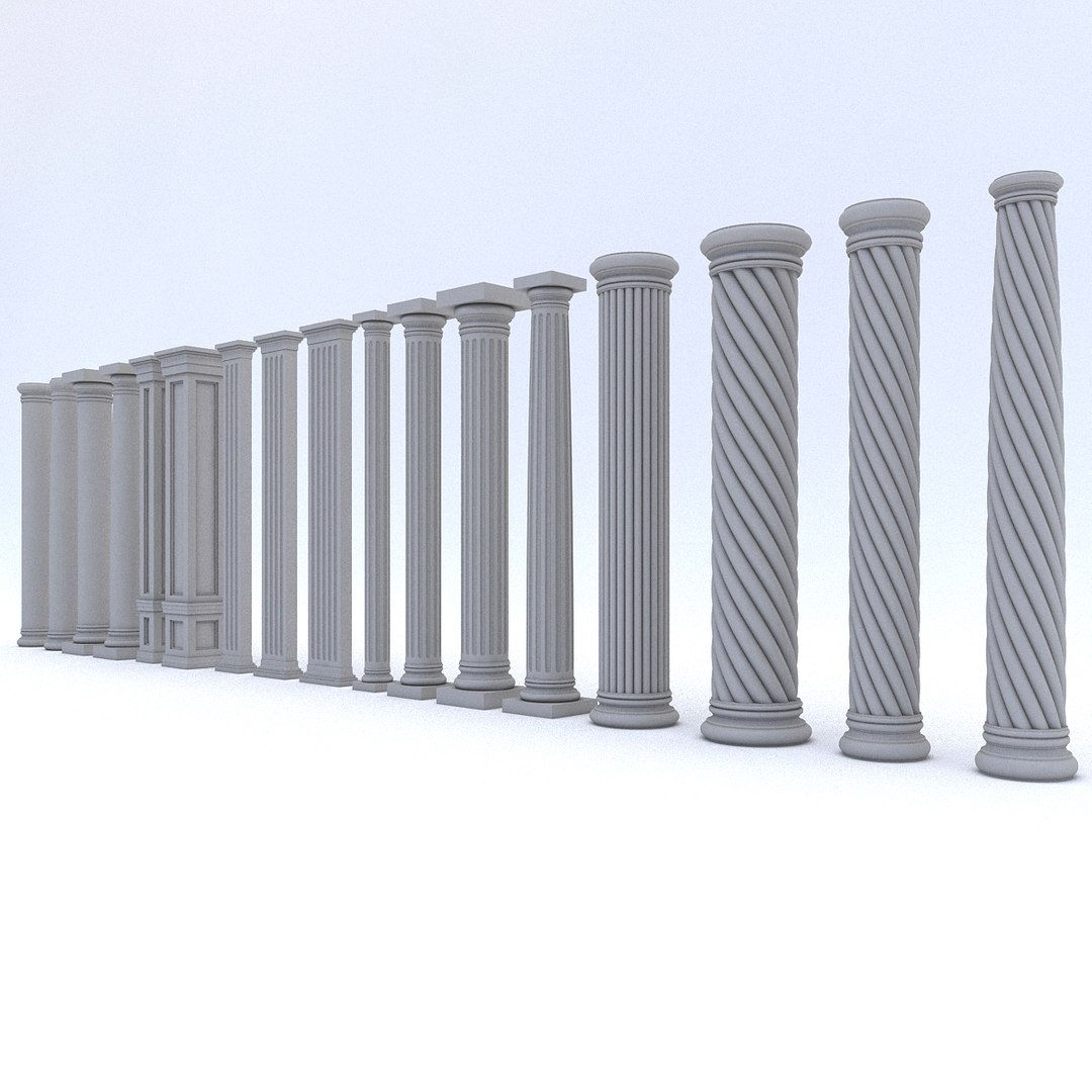 Classic Column Architectural 3D Model - TurboSquid 1389176