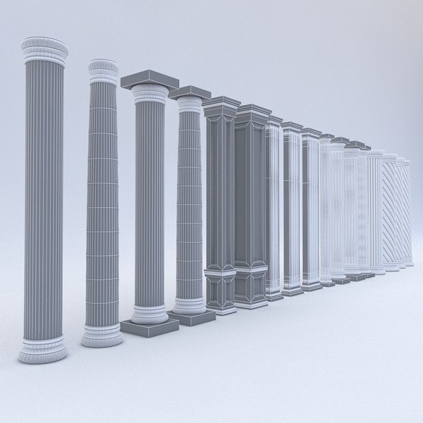 Classic column architectural 3D model - TurboSquid 1389176