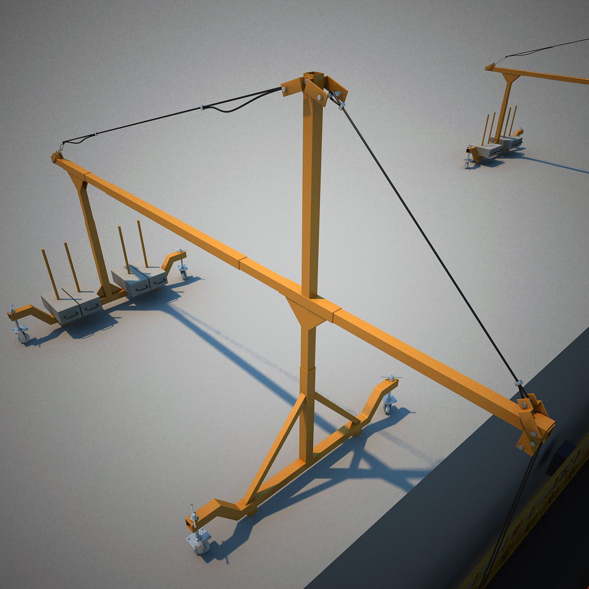 3d 3ds window cleaning machine gondola