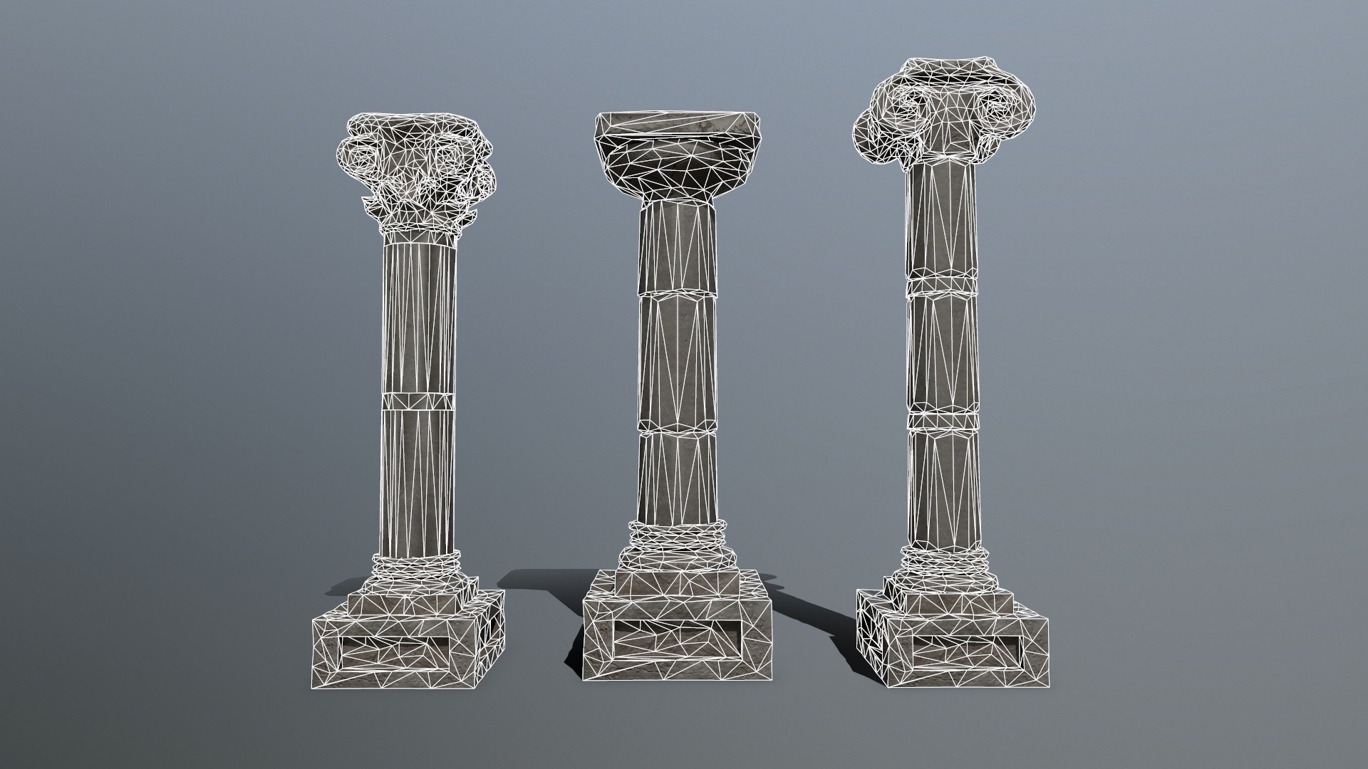 3D Pillar set - TurboSquid 1795989