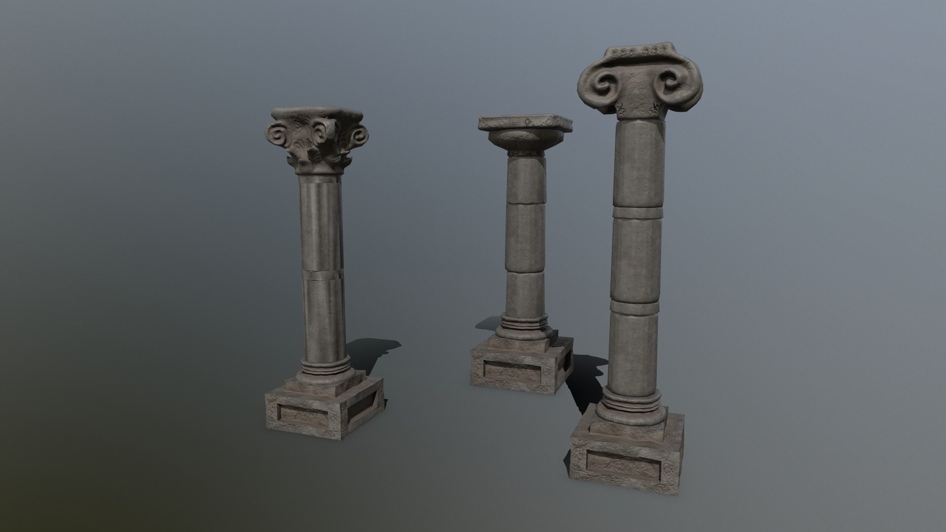 3D Pillar set - TurboSquid 1795989