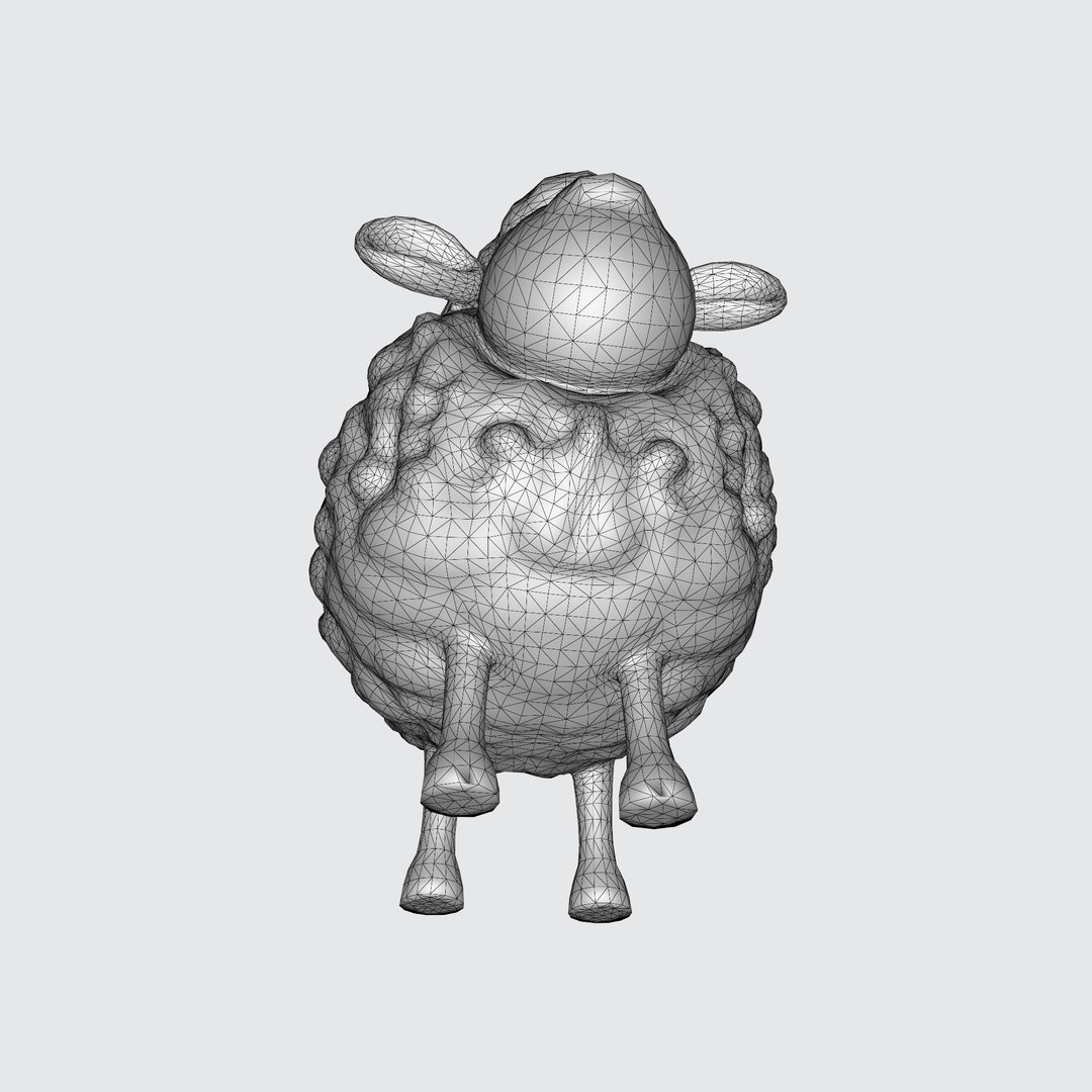 3D Model Charming Cartoon Sheep - TurboSquid 2275806