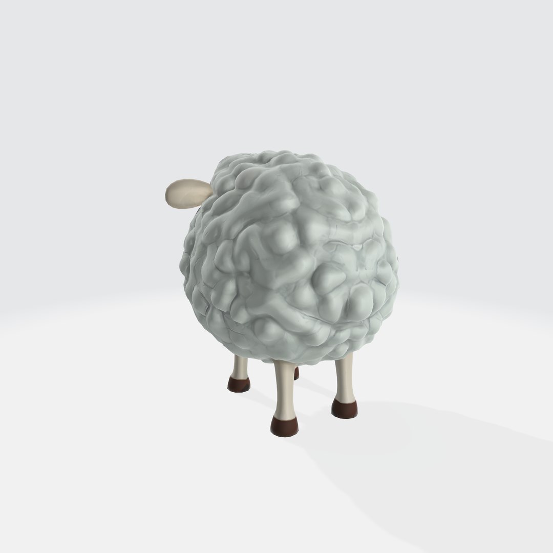 3D Model Charming Cartoon Sheep - TurboSquid 2275806