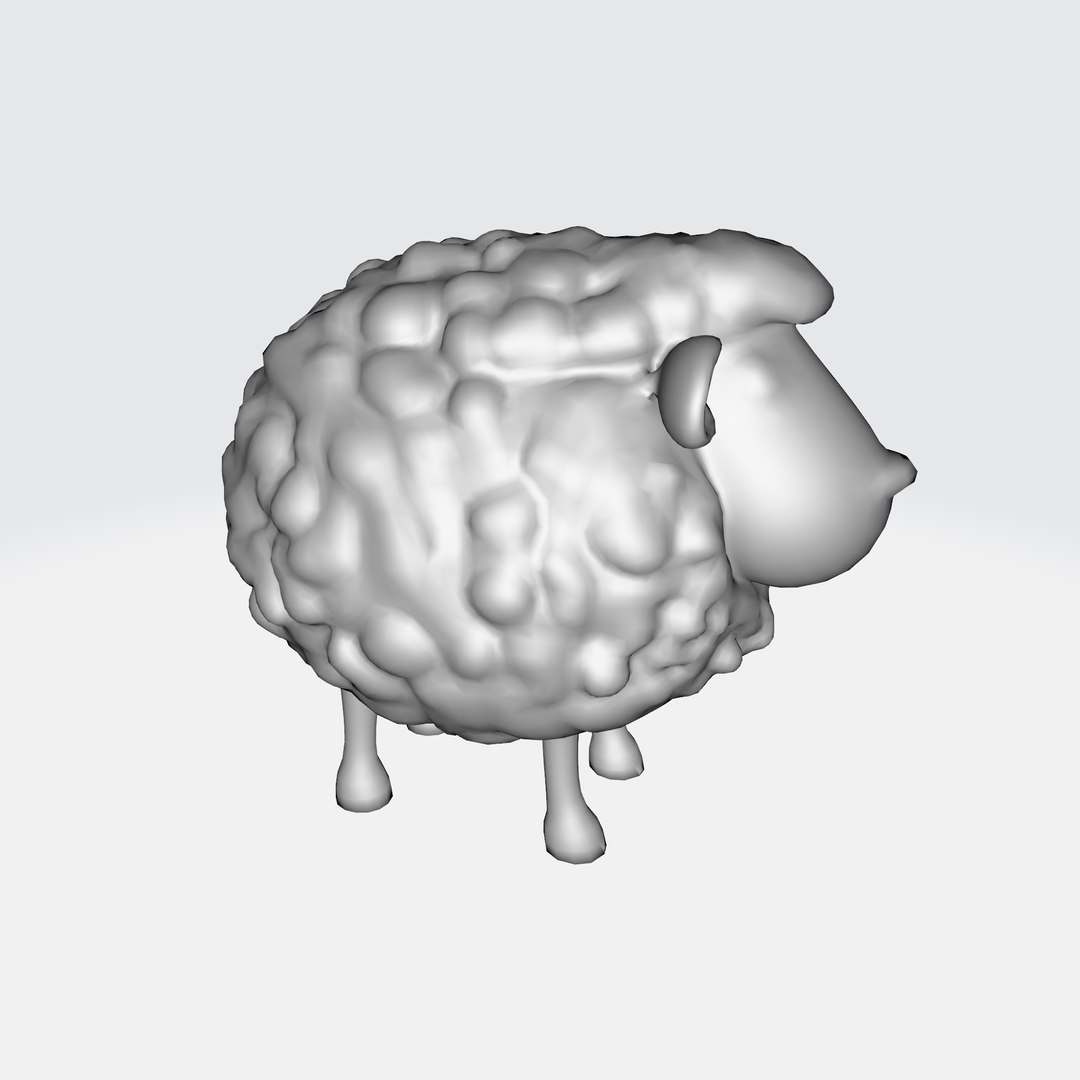 3D Model Charming Cartoon Sheep - TurboSquid 2275806