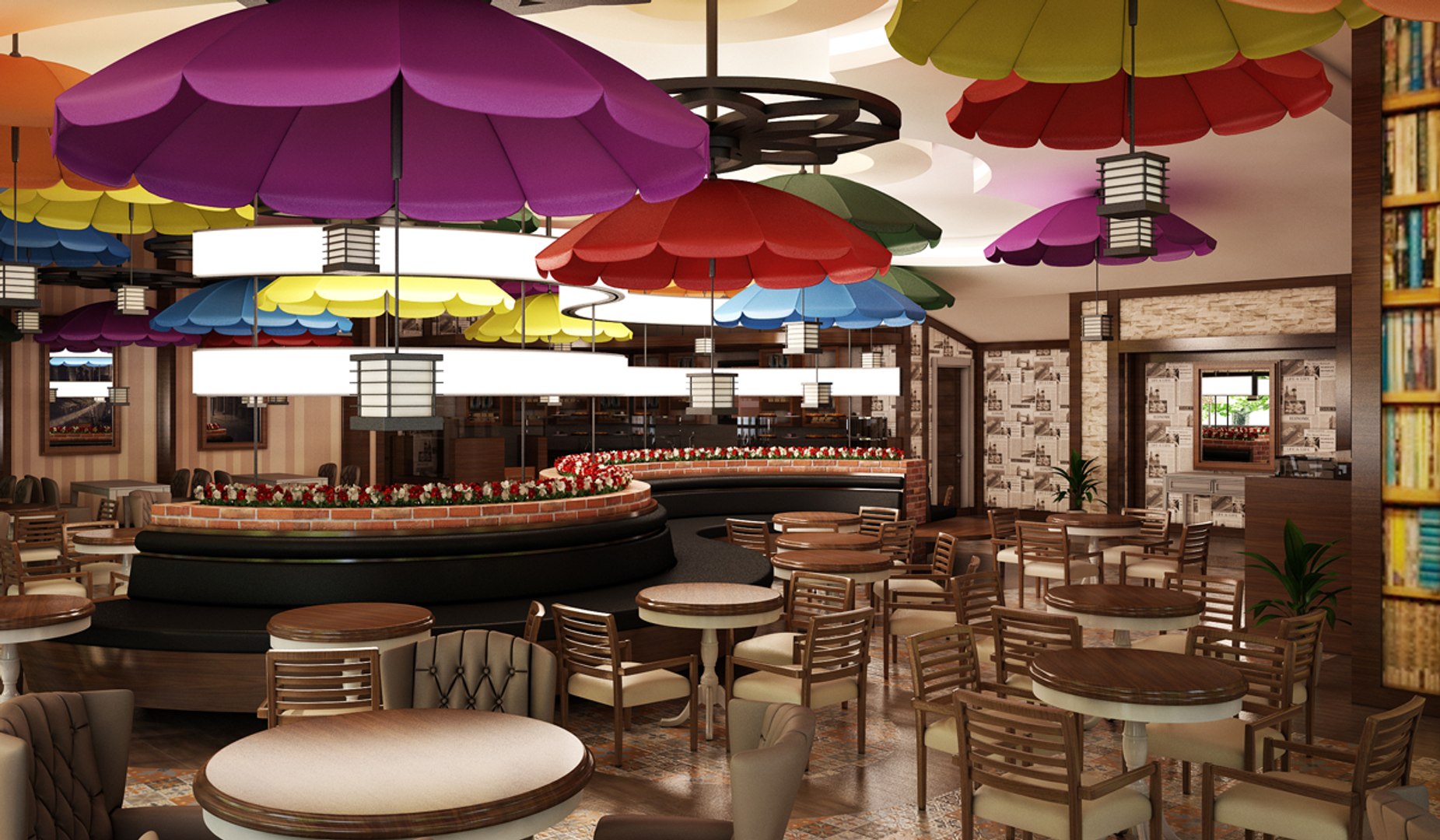 3d Model Cafe Interior