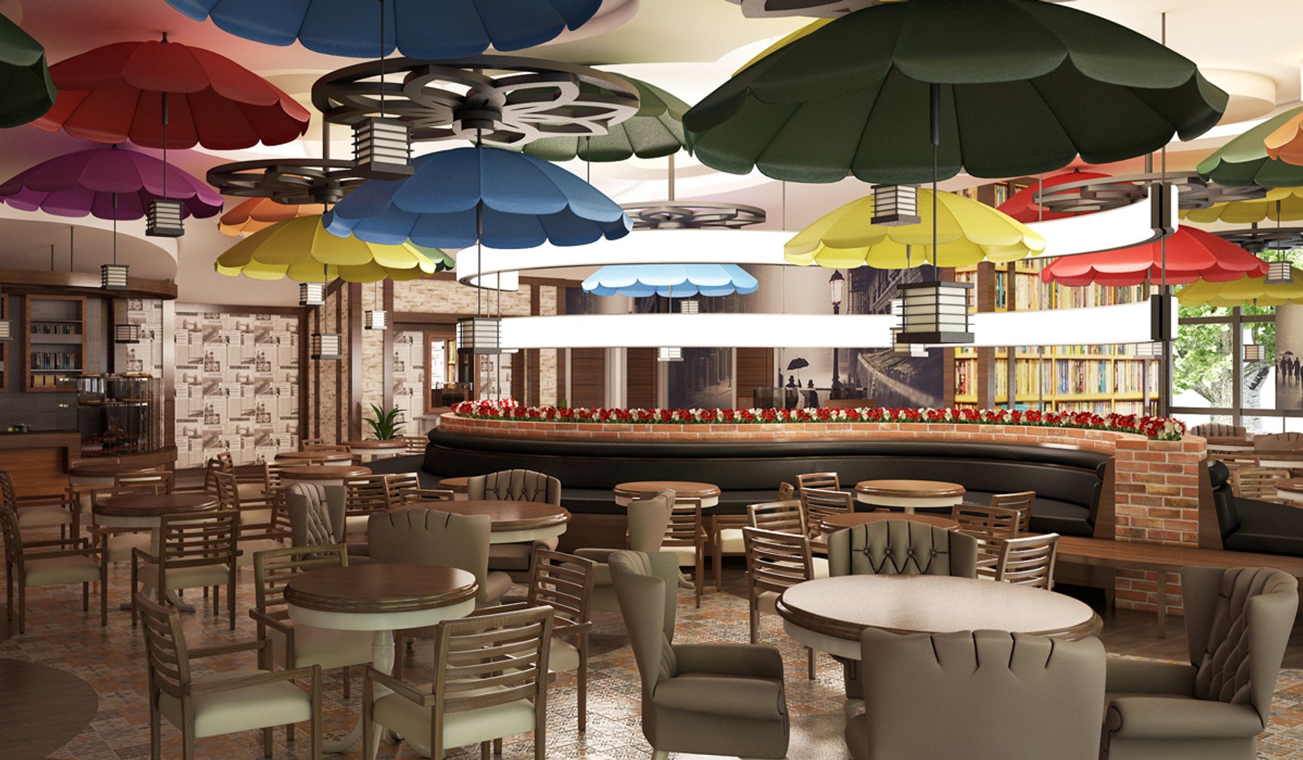 3d Model Cafe Interior