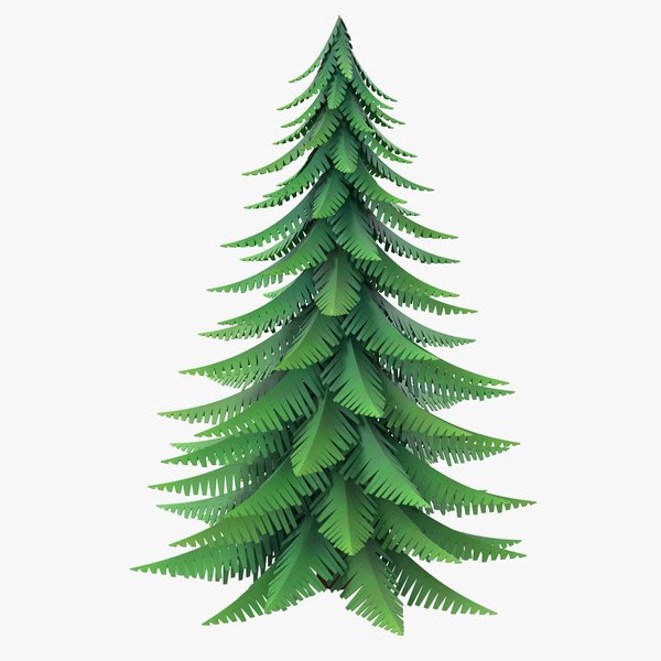 3D Cartoon Fir Tree 05 - TurboSquid 1941461