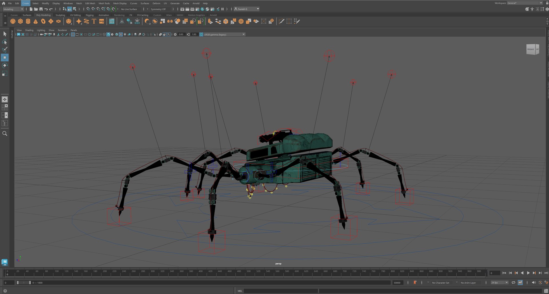 Robotic Character SPIDER With RIG 3D Model - TurboSquid 2369006
