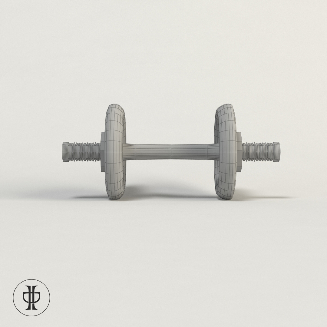 3d model of dumbell dumb bell