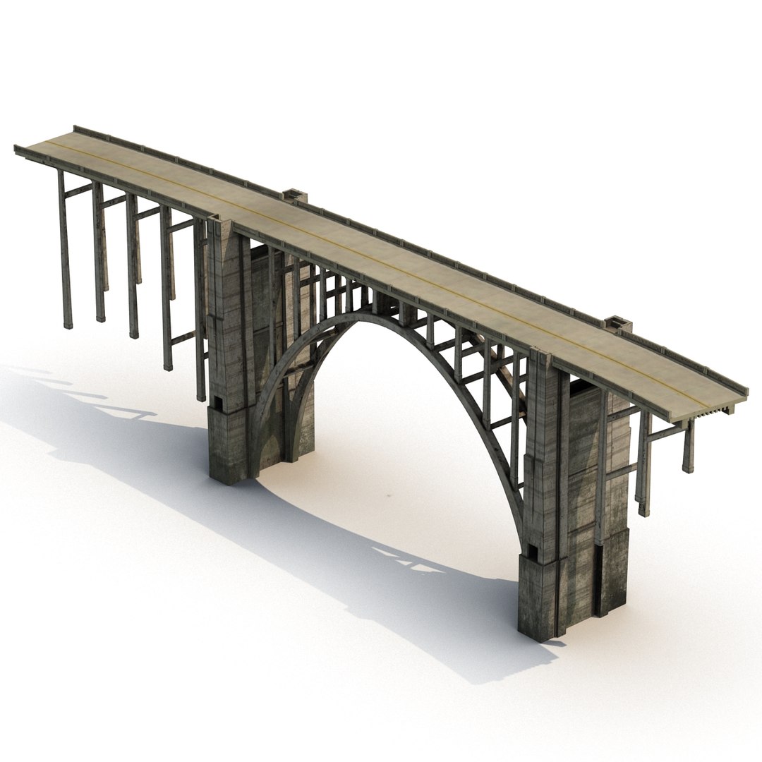 bixby creek bridge big 3d model