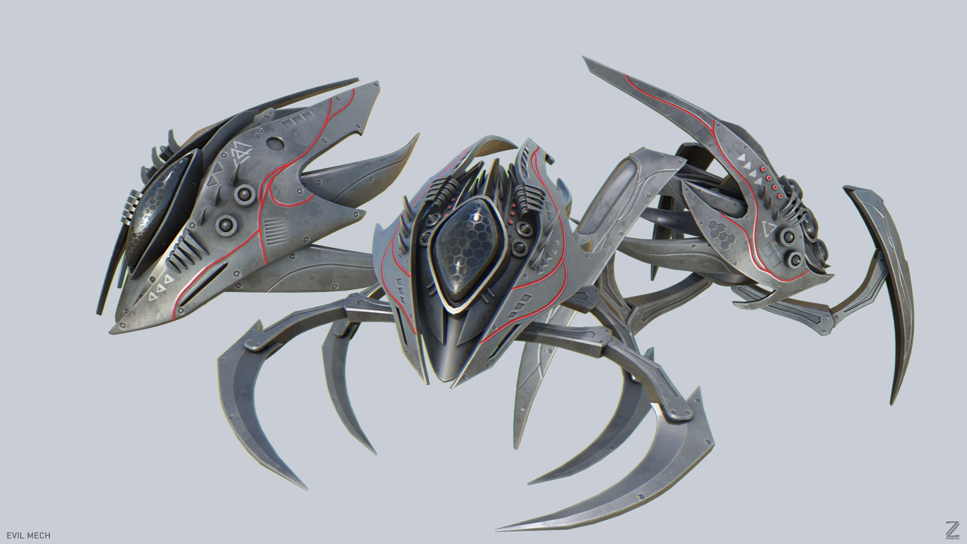 3D Model Evil Mech Collection - TurboSquid 2386026