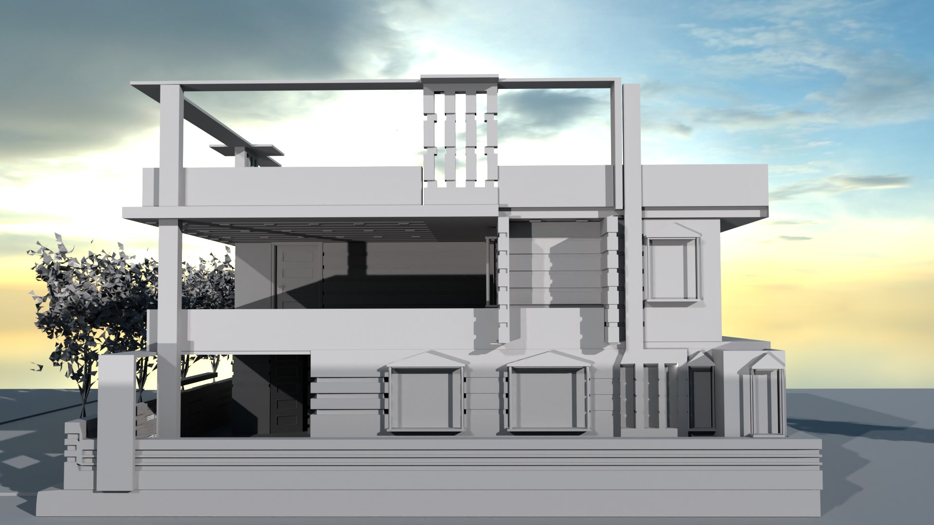 3D House 3D Elevation Model - TurboSquid 2165570