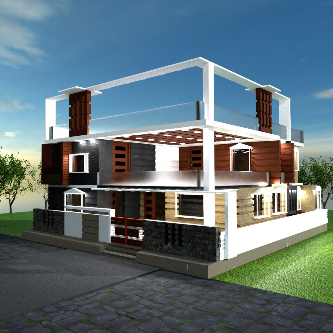3D House 3D Elevation Model - TurboSquid 2165570