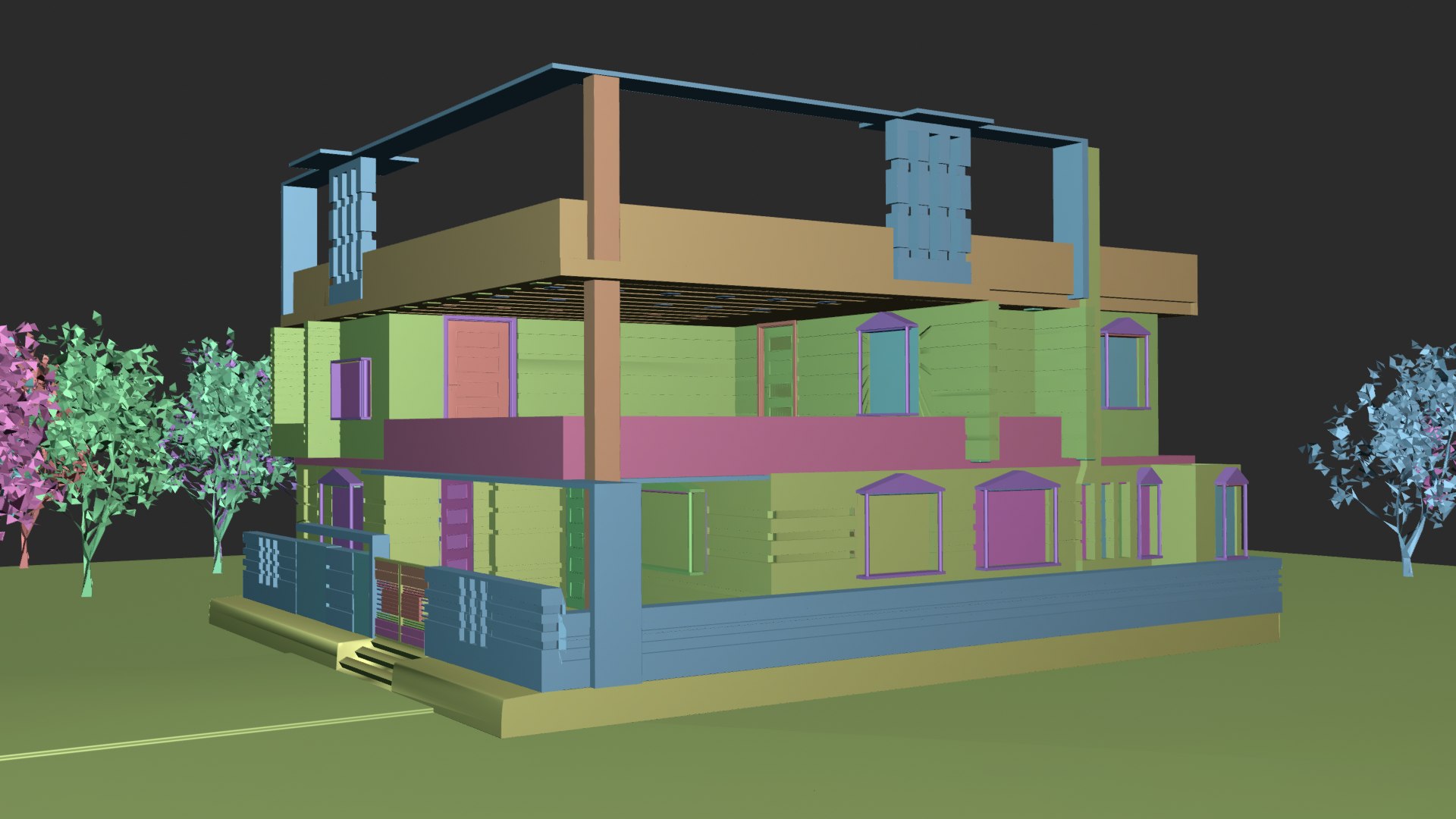 3D House 3D Elevation Model - TurboSquid 2165570
