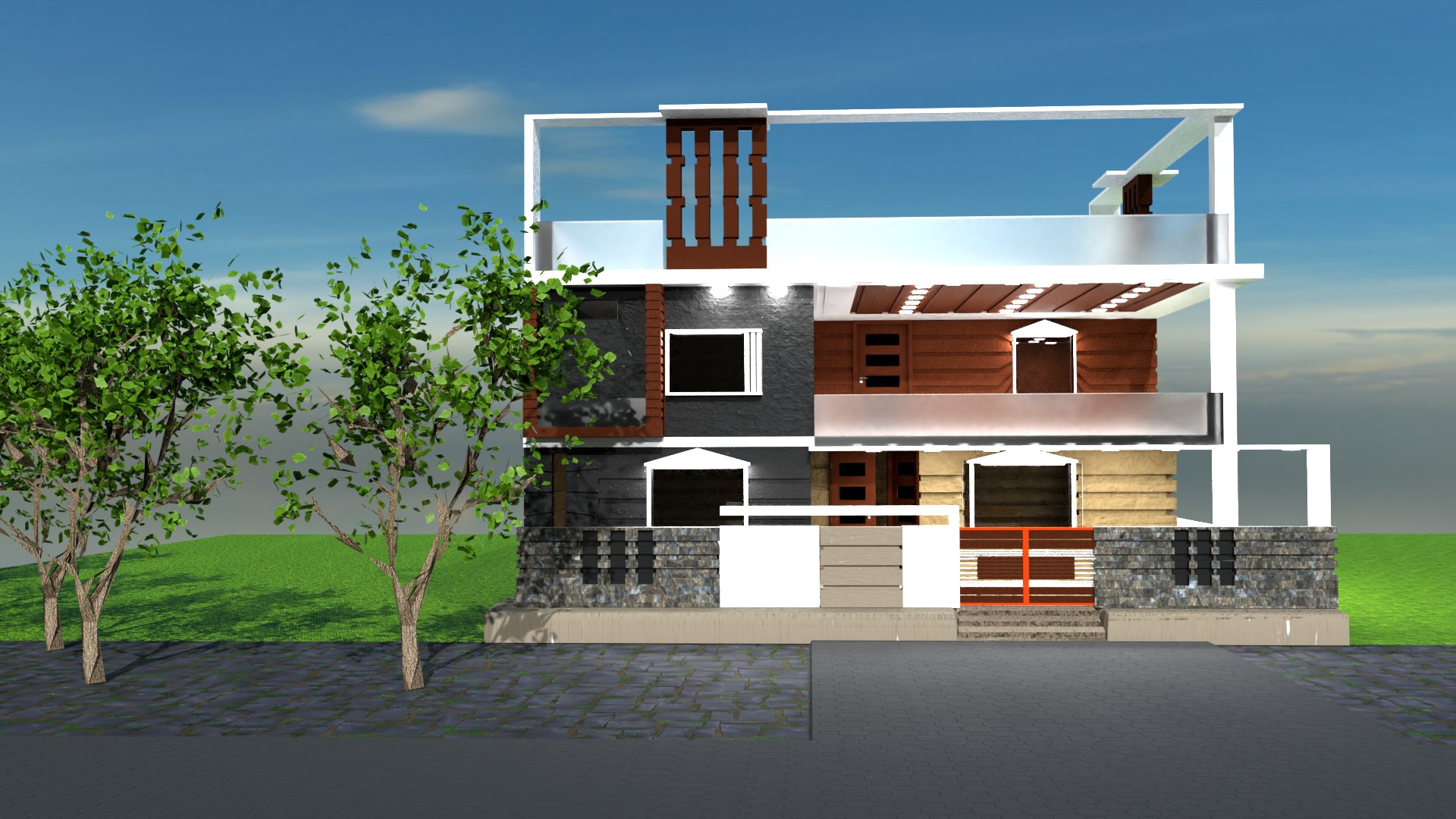 3D House 3D Elevation Model - TurboSquid 2165570