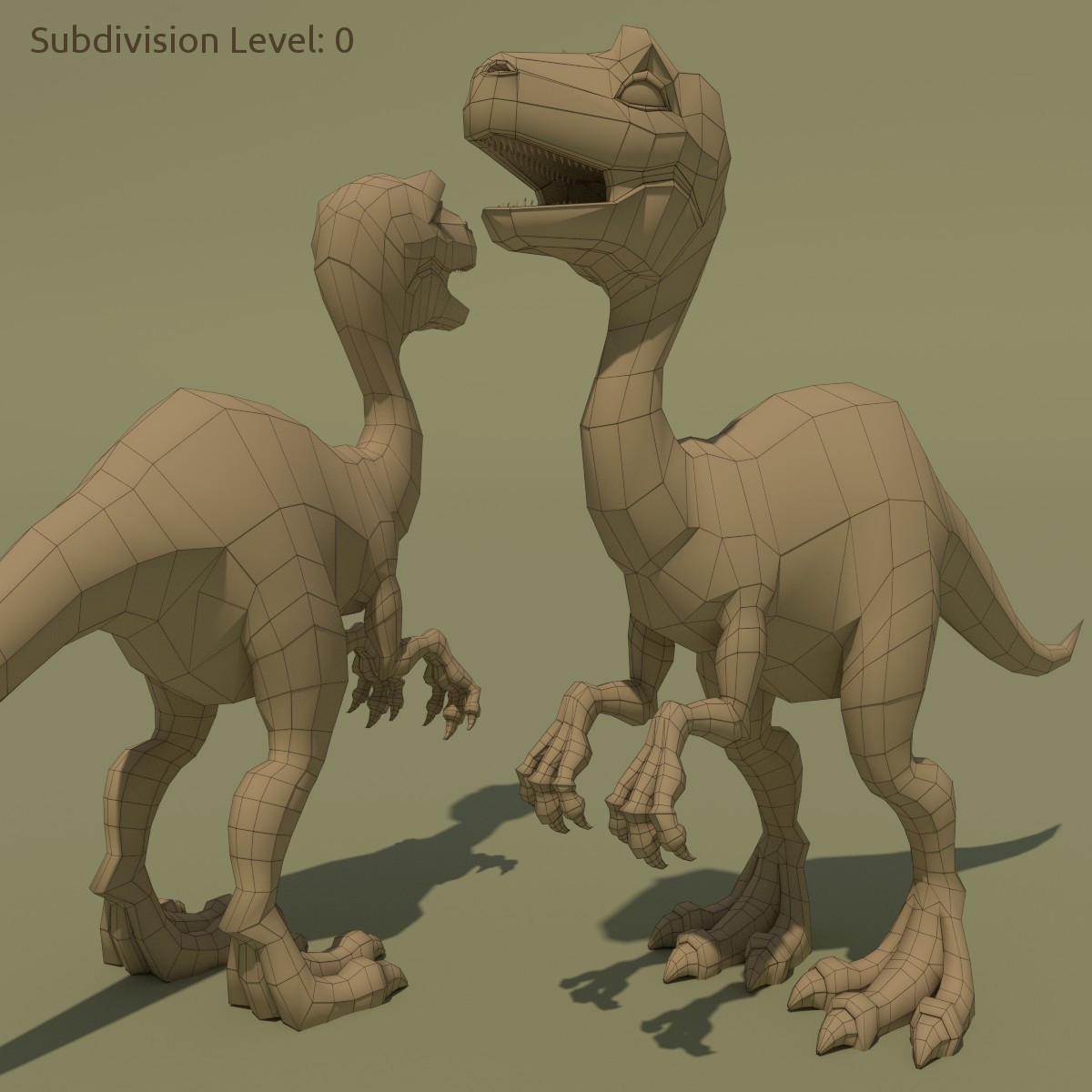 dinosaurs rig 3d 3ds