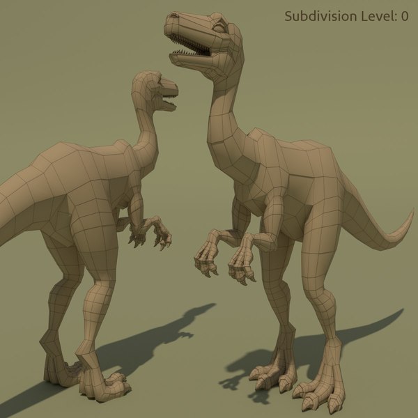 dinosaurs rig 3d 3ds