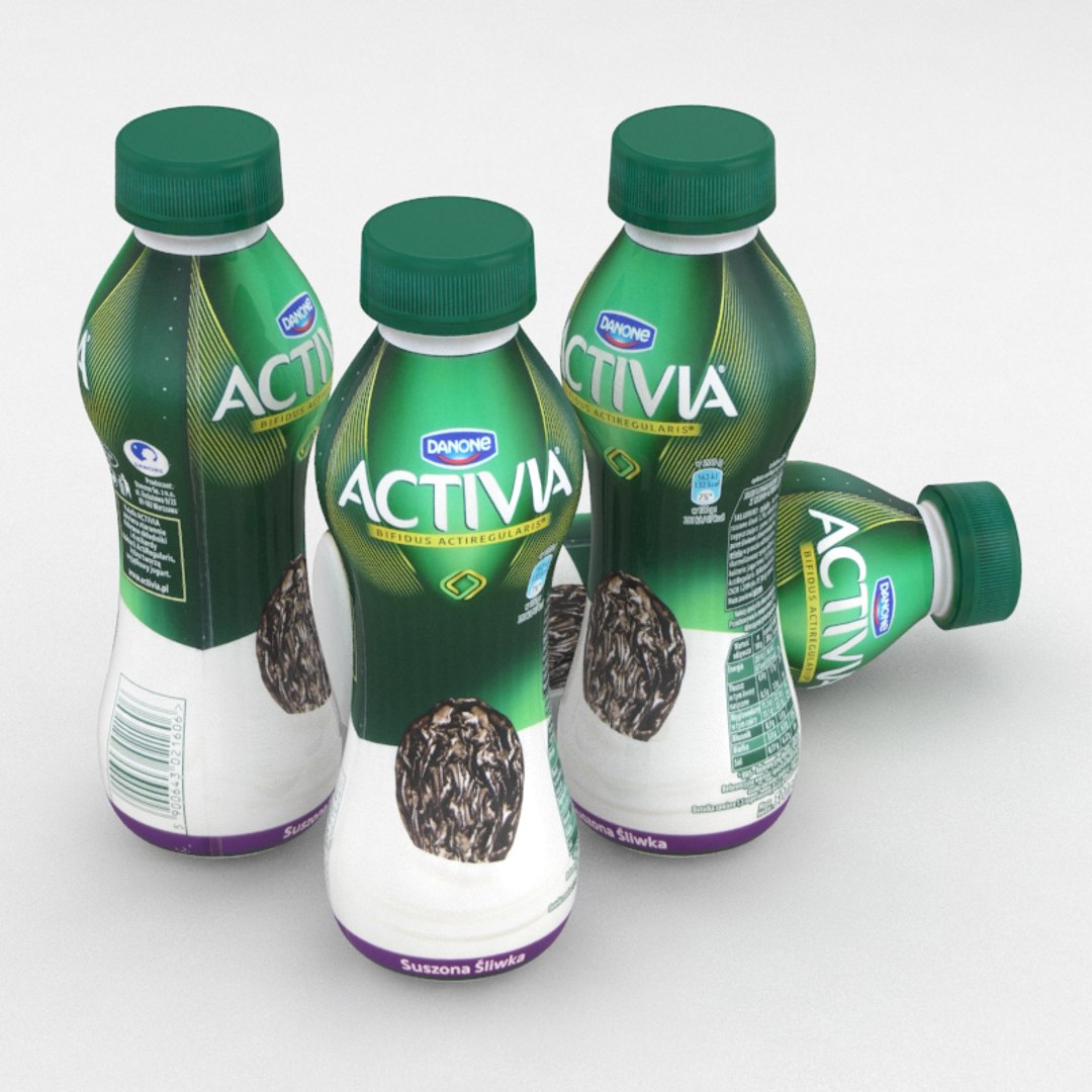 3D dairy bottle danone activia model - TurboSquid 1154765