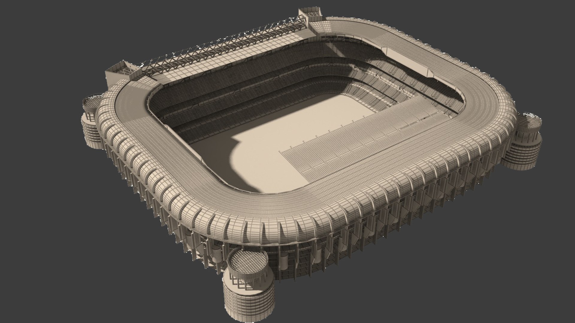 3d Model Santiago Bernabeu