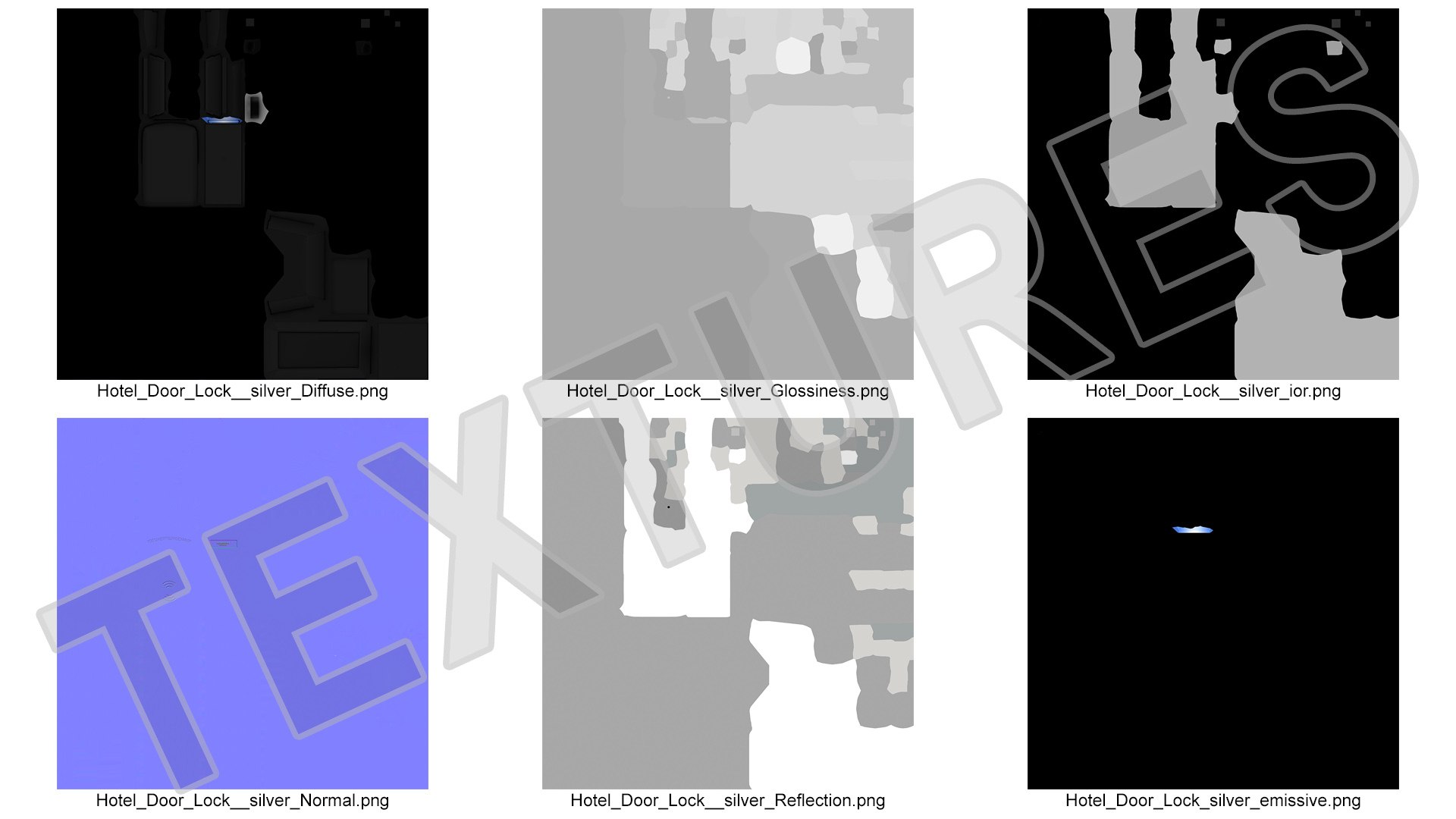 3D Electronic Hotel Door Lock System Silver - TurboSquid 1889238