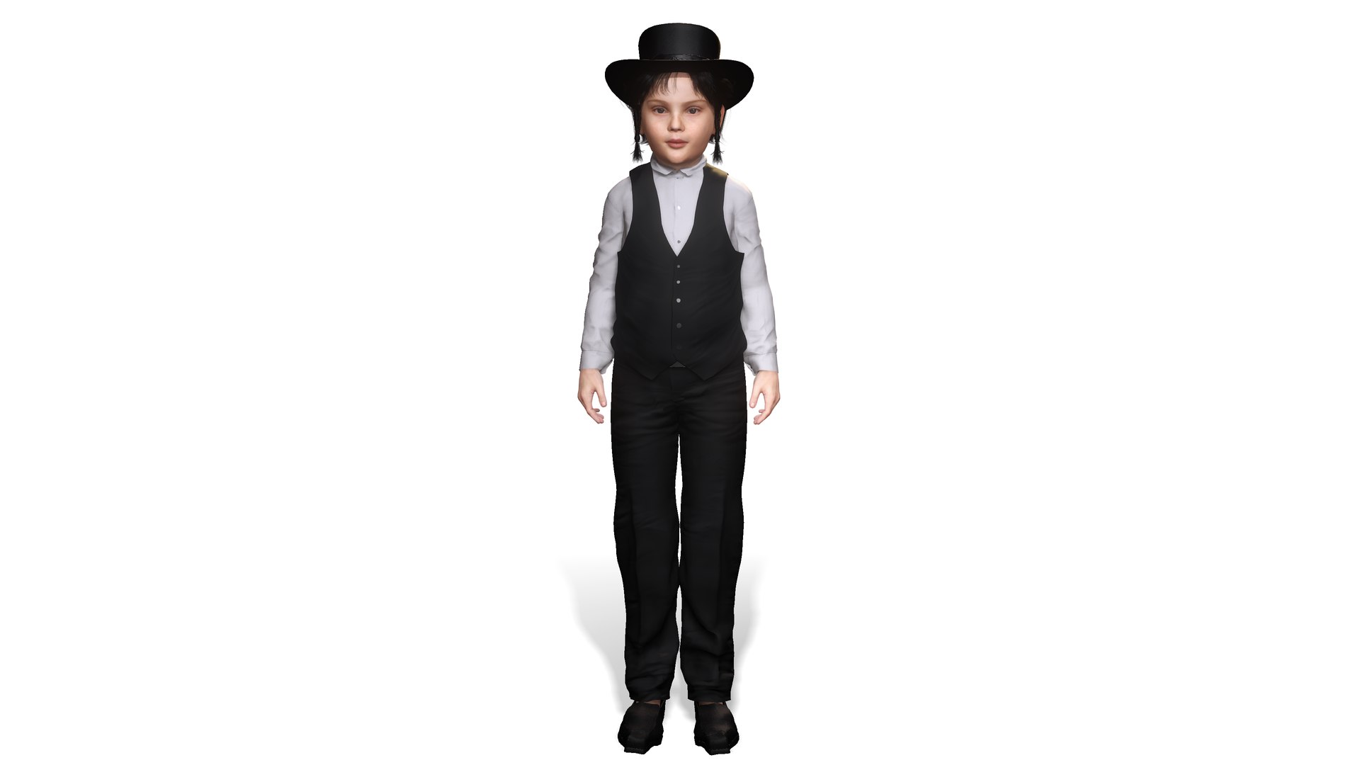 3D AAA 3D MODEL EUROPEAN JEWISH BOY CHARACTER - JEWISH BOY OUTFIT Model ...