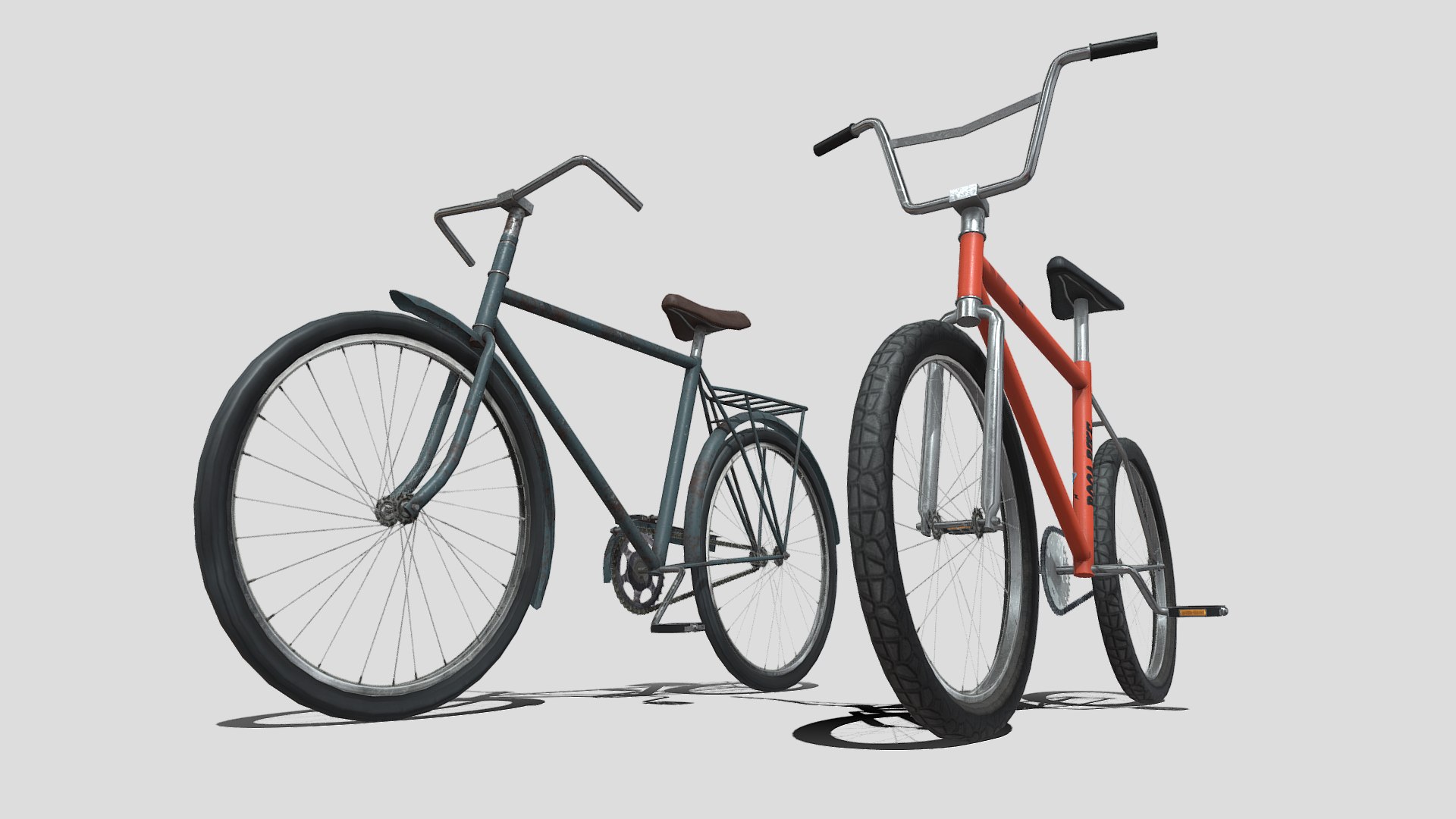 Two Low Poly Bikes 3D Model - TurboSquid 2208056