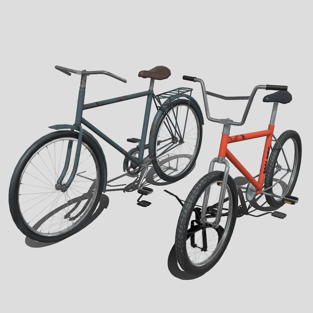 Two Low Poly Bikes 3D Model - TurboSquid 2208056