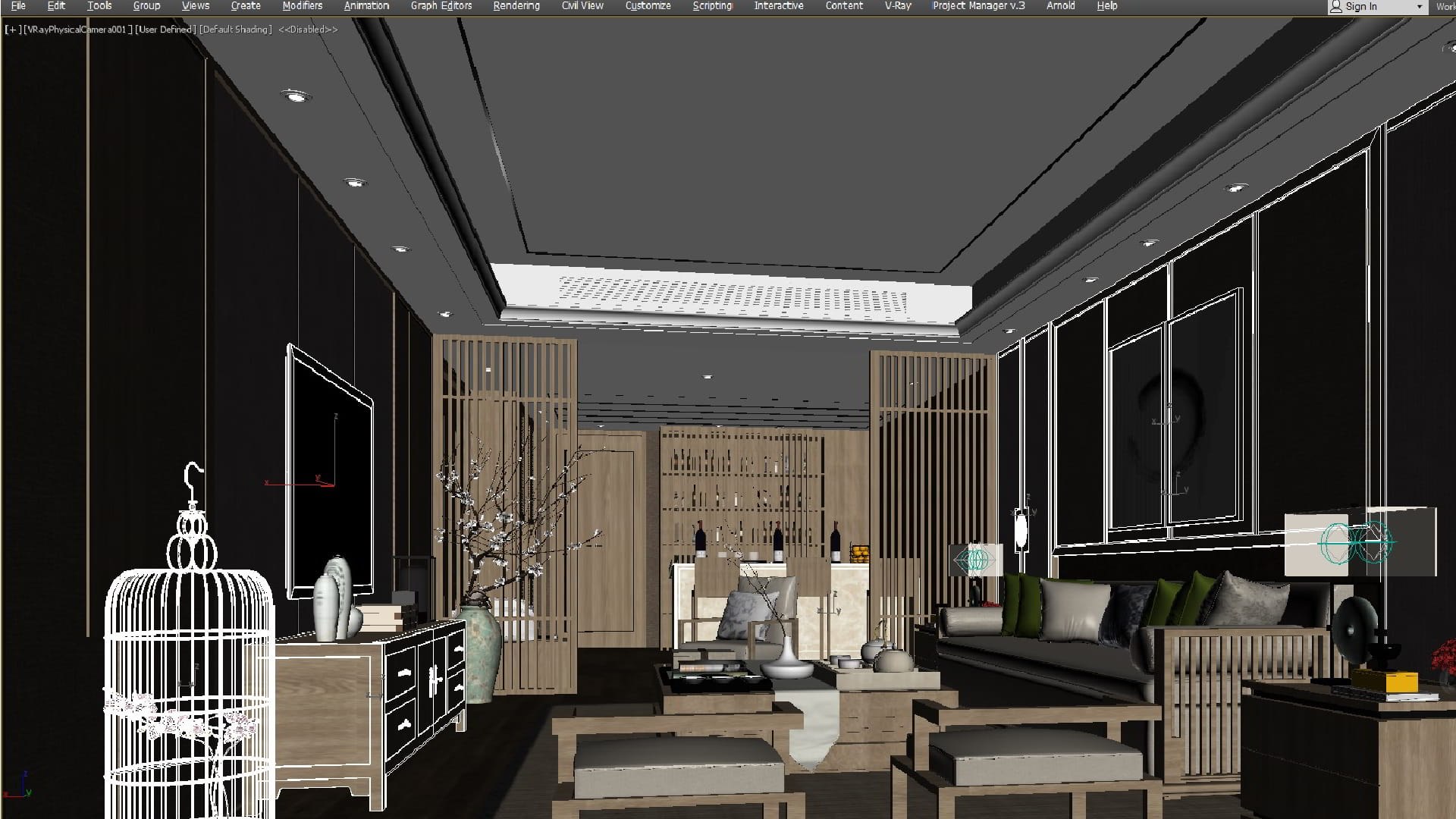 New Chinese Style Living Room 3D - TurboSquid 2024801