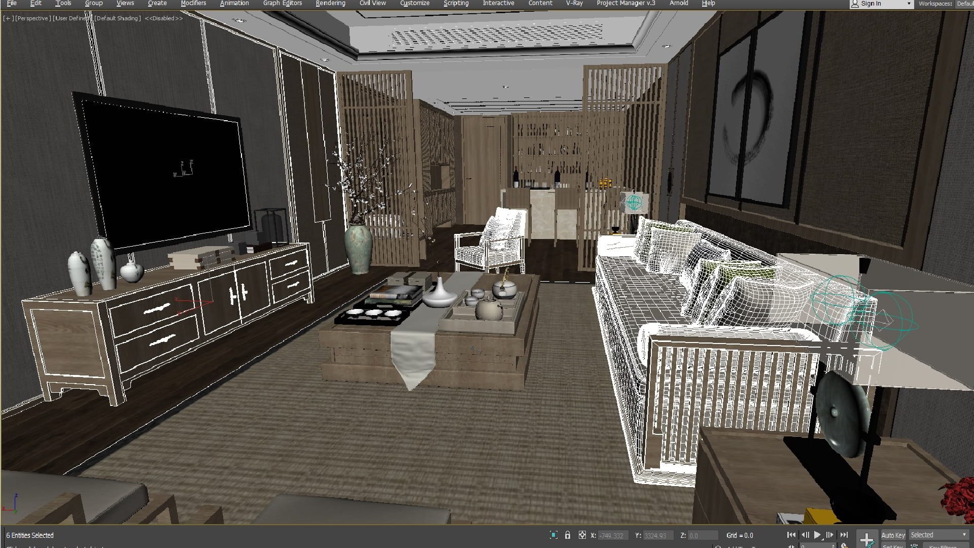 New Chinese Style Living Room 3D - TurboSquid 2024801