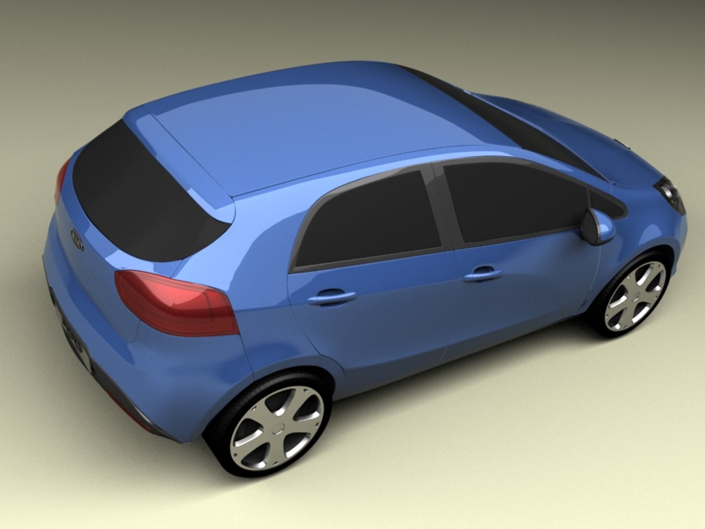 3d 3ds Kia Rio 2012