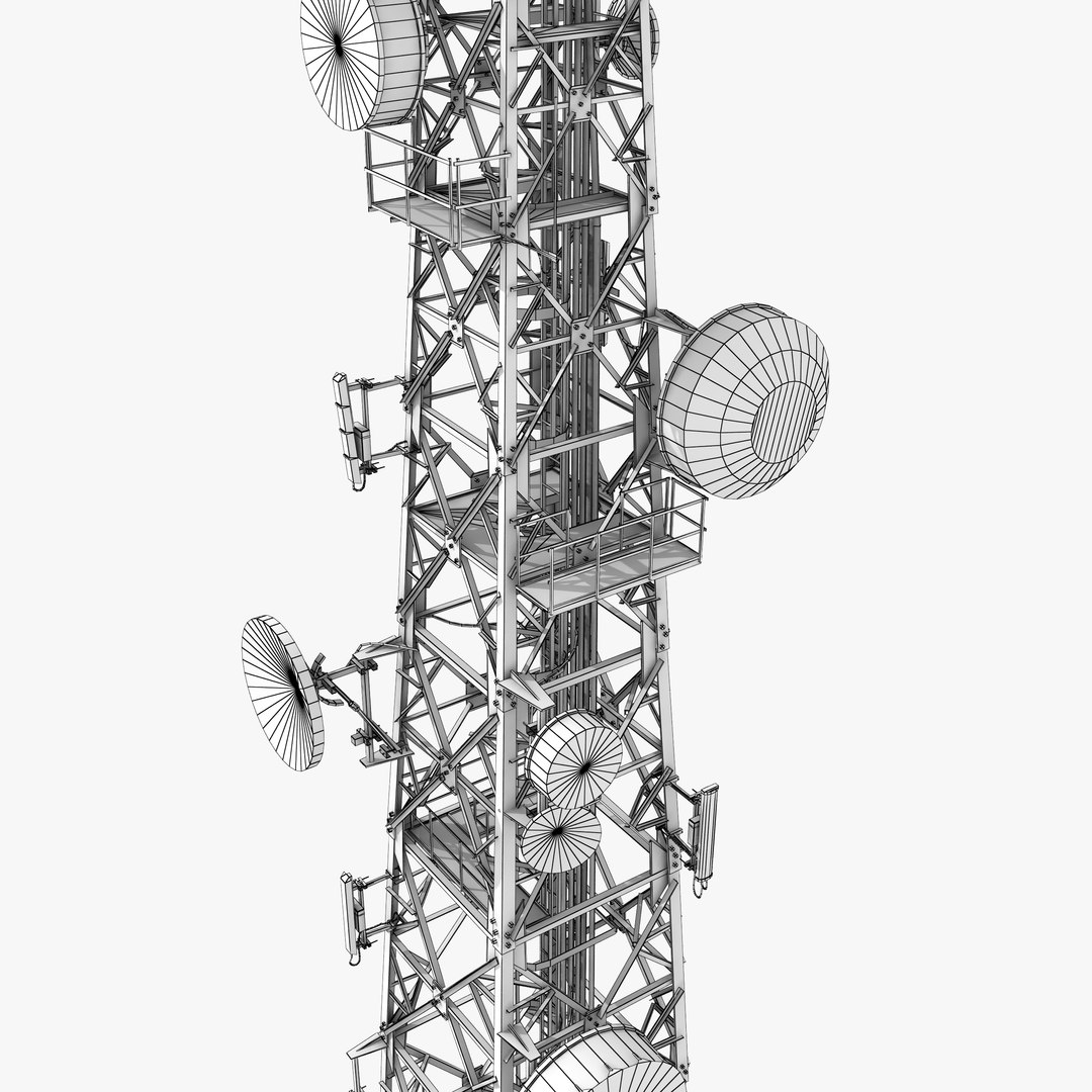 Telecommunication Tower Antena 3D - TurboSquid 1277110