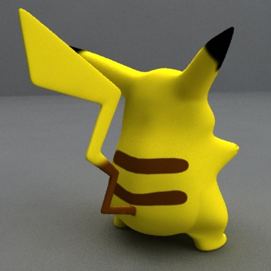 pikachu pokemon 3d model