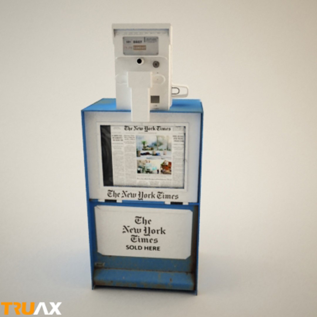 3d Model Of New York Newspaper Machine