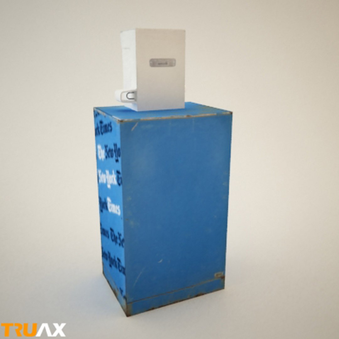 3d Model Of New York Newspaper Machine
