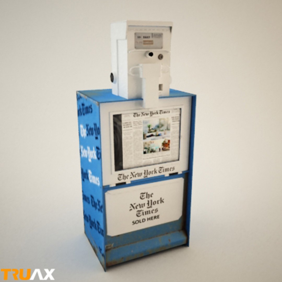 3d Model Of New York Newspaper Machine