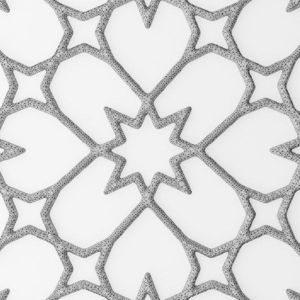 lattice arab panel 3d model