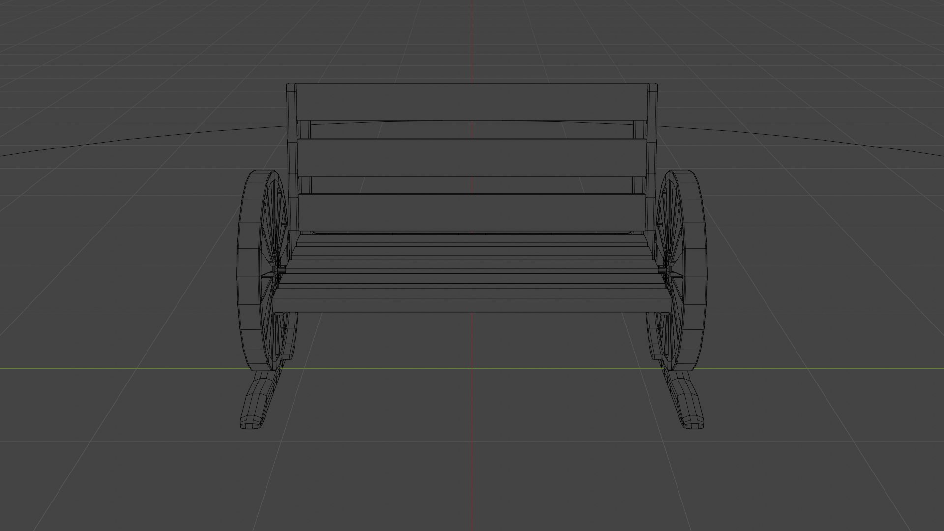 3D Model Bench With Wheels - TurboSquid 2307600
