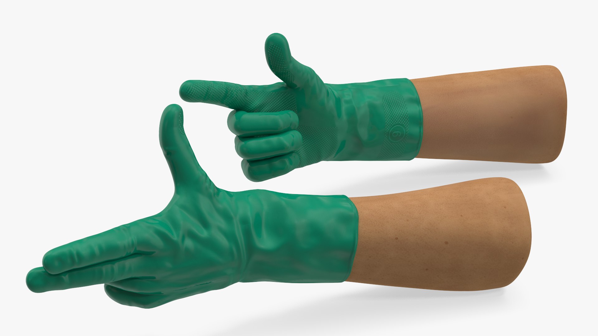 Hands In Rubber Safety Gloves Rigged For Maya 3D Model - TurboSquid 2370154