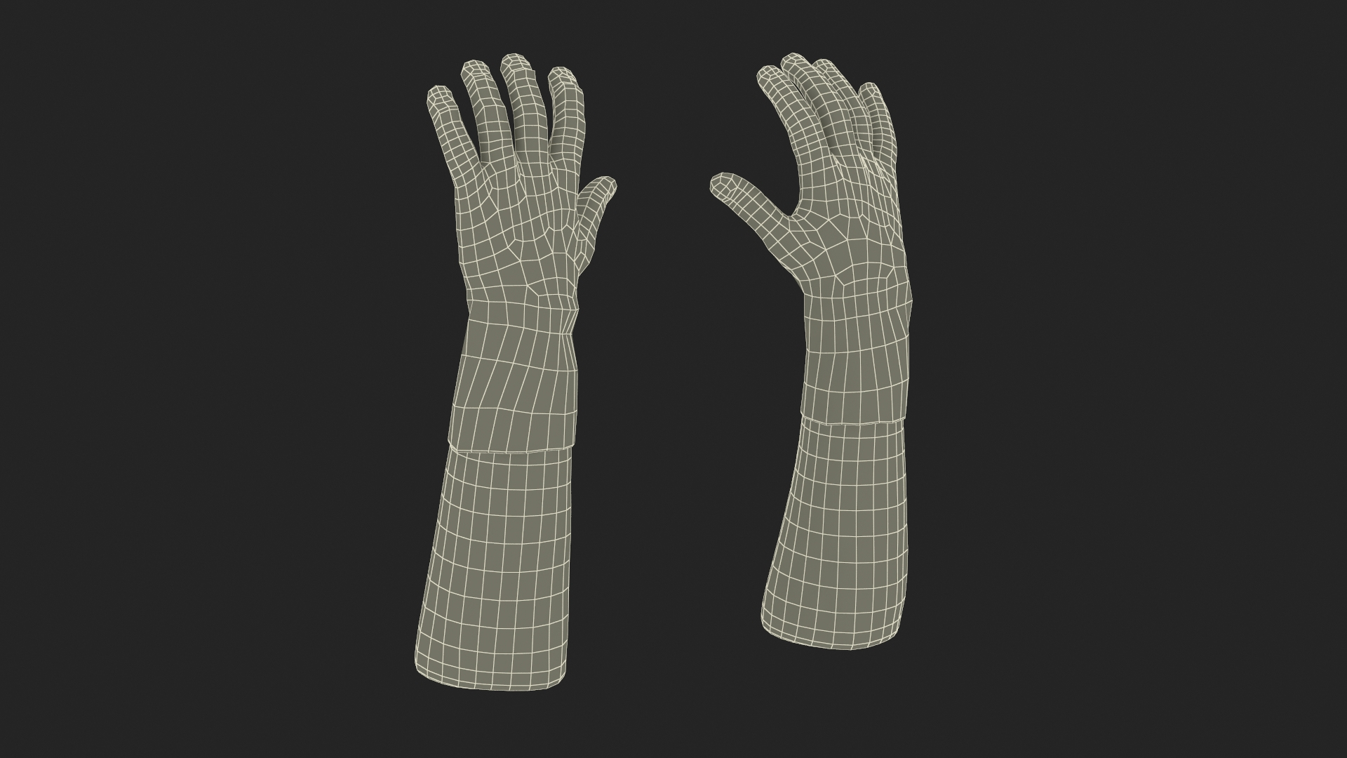Hands In Rubber Safety Gloves Rigged For Maya 3D Model - TurboSquid 2370154