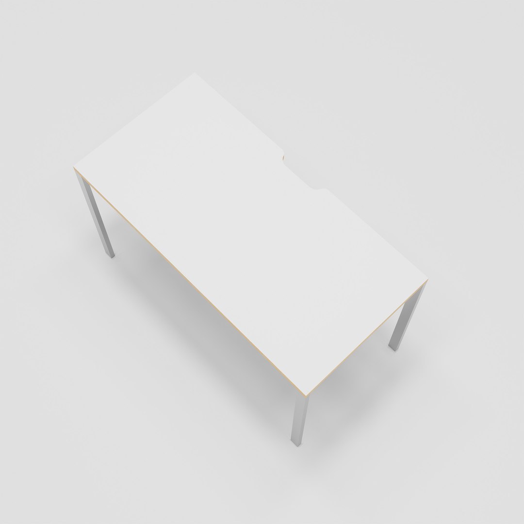 Low Poly Minimalist Work Table 600 X 1200 Mm 3D - TurboSquid 1974846