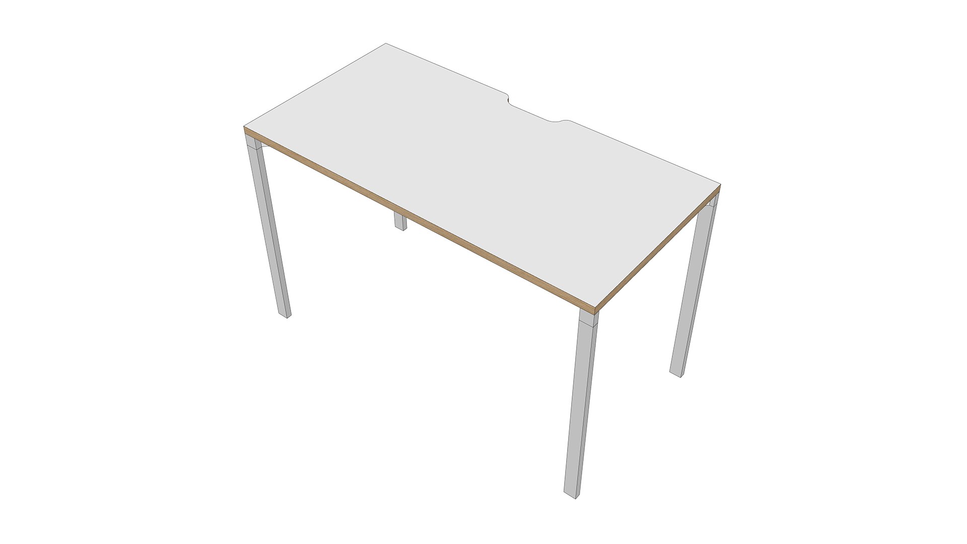 Low Poly Minimalist Work Table 600 X 1200 Mm 3D - TurboSquid 1974846