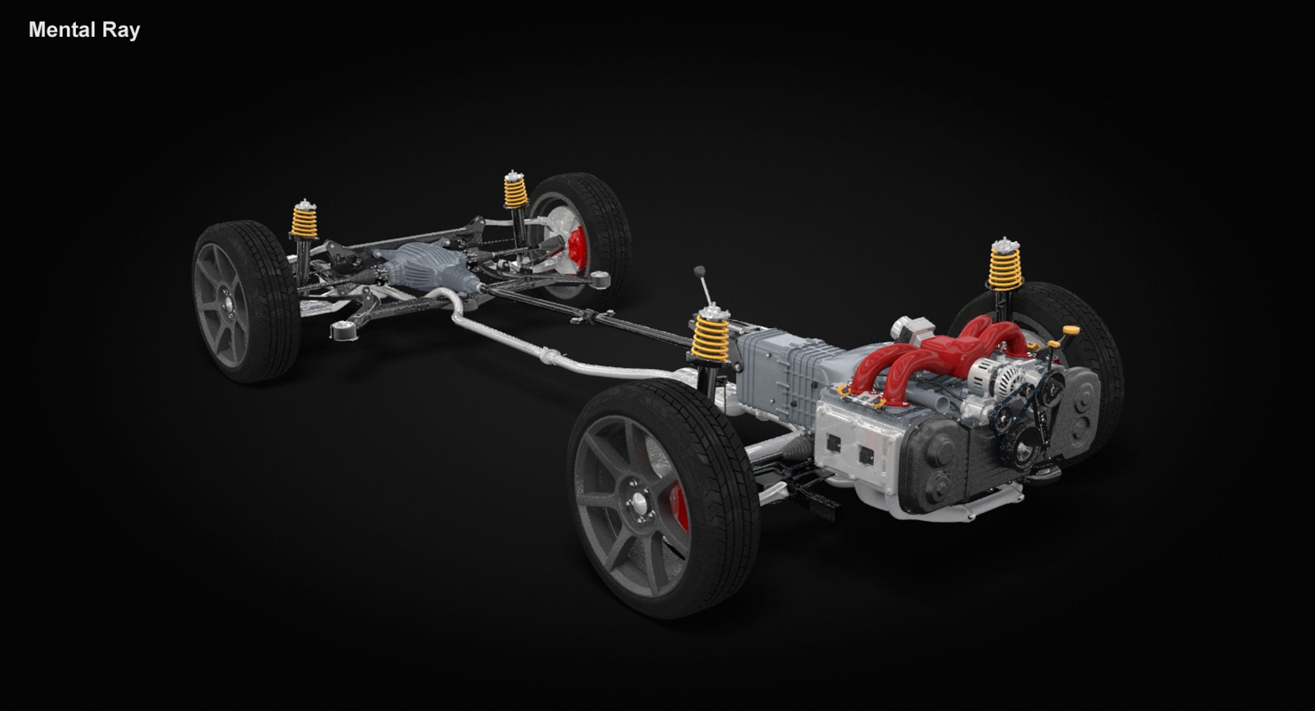 3D Model Awd Automobile Chassis - TurboSquid 1252905