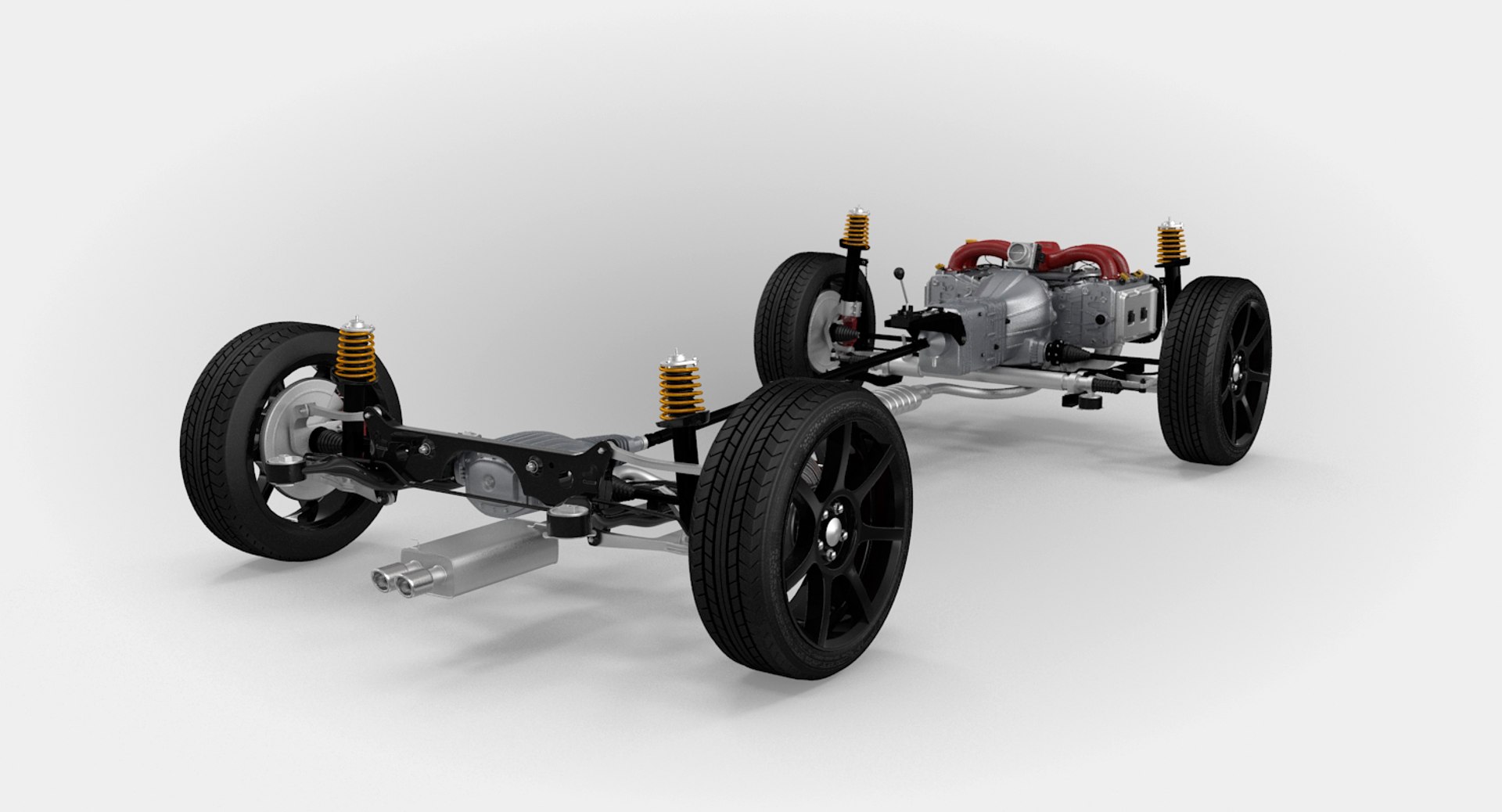 3D Model Awd Automobile Chassis - TurboSquid 1252905
