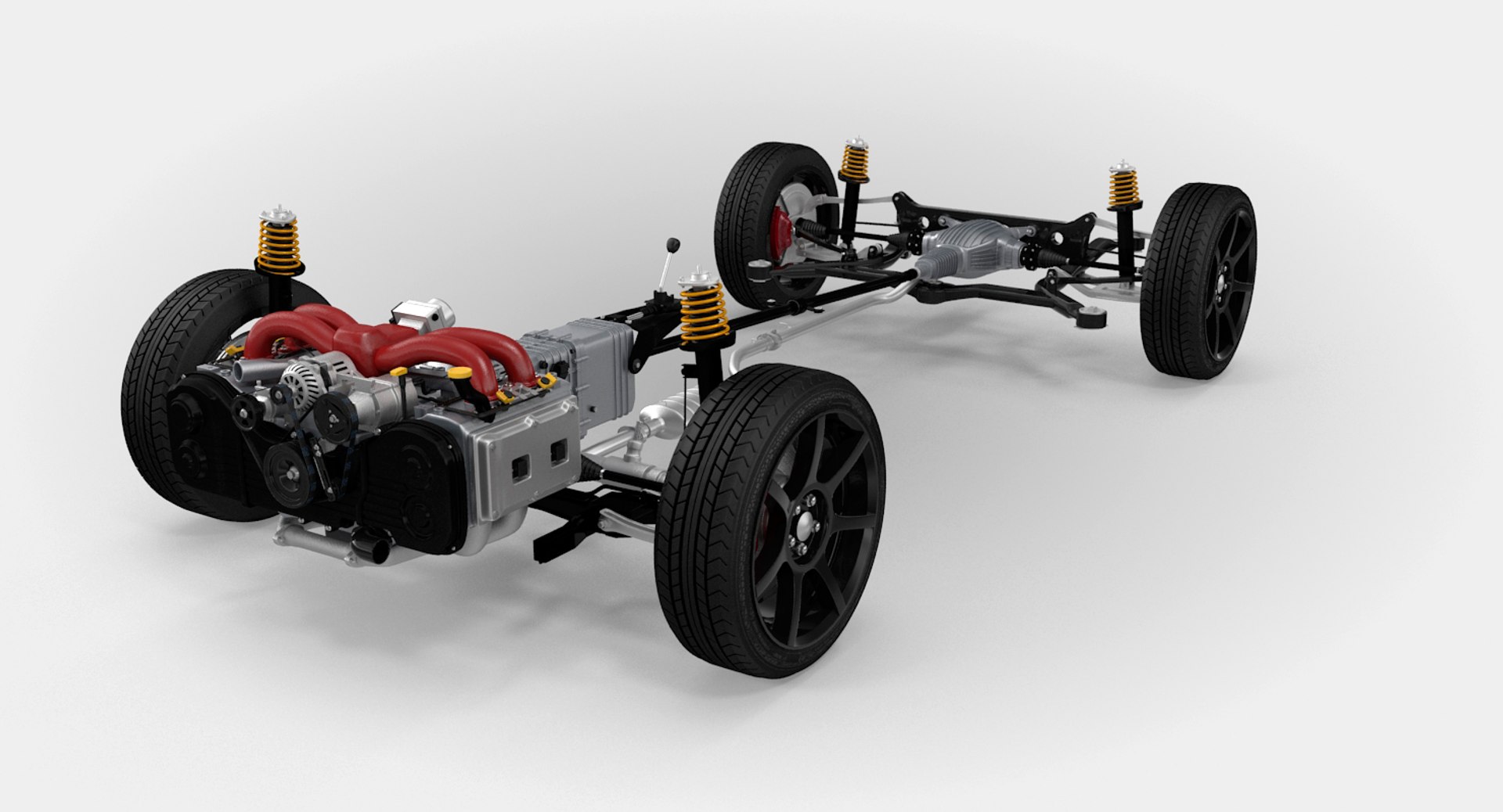 3D Model Awd Automobile Chassis - TurboSquid 1252905