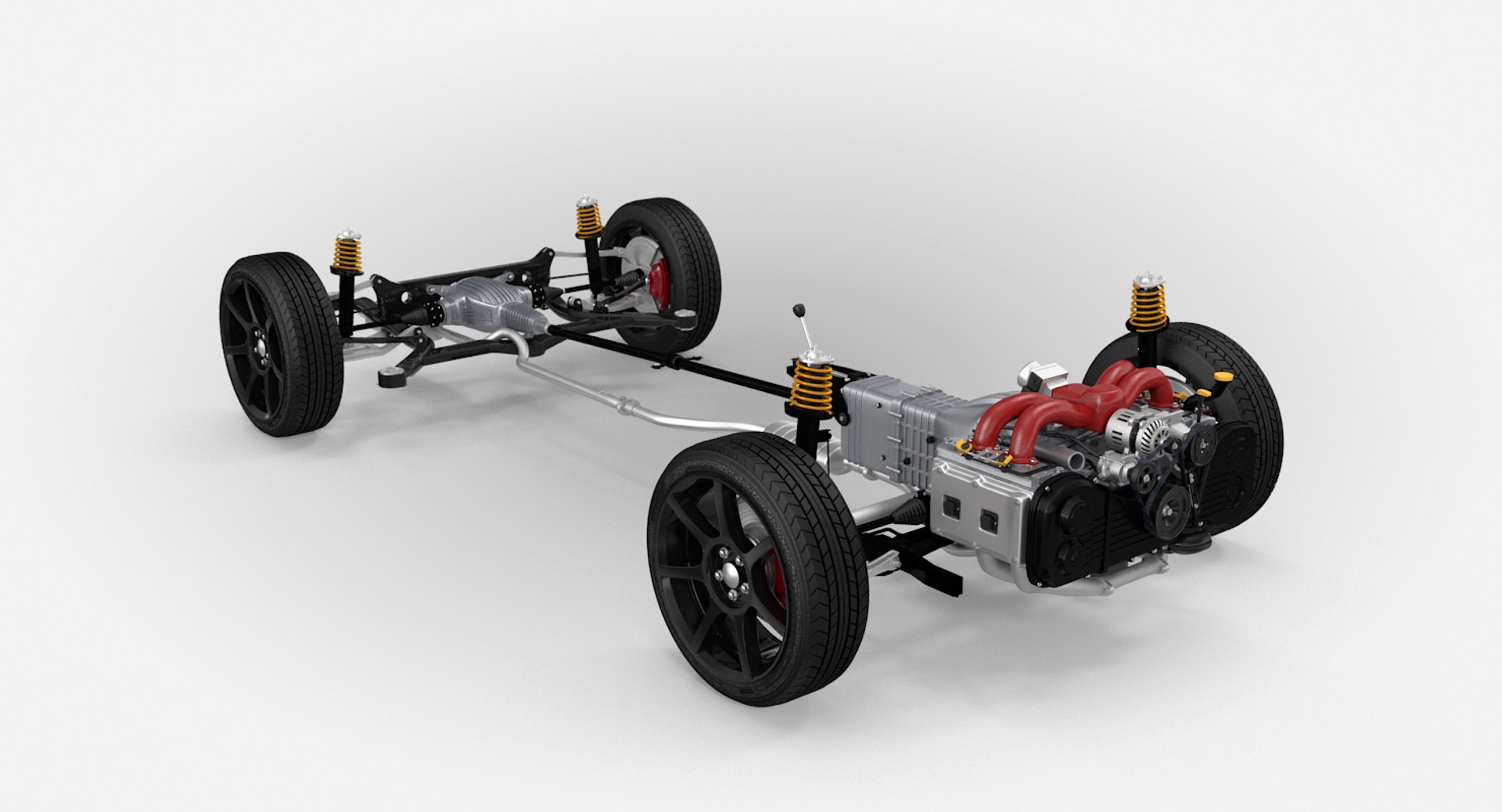 3D Model Awd Automobile Chassis - TurboSquid 1252905